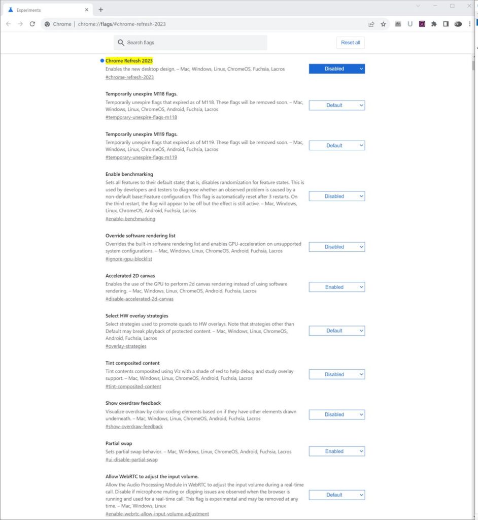 【Refresh 2023】変更されたChromeのUIを戻す方法 | ちょこっと生活向上 ークオリティ・オブ・ライフー